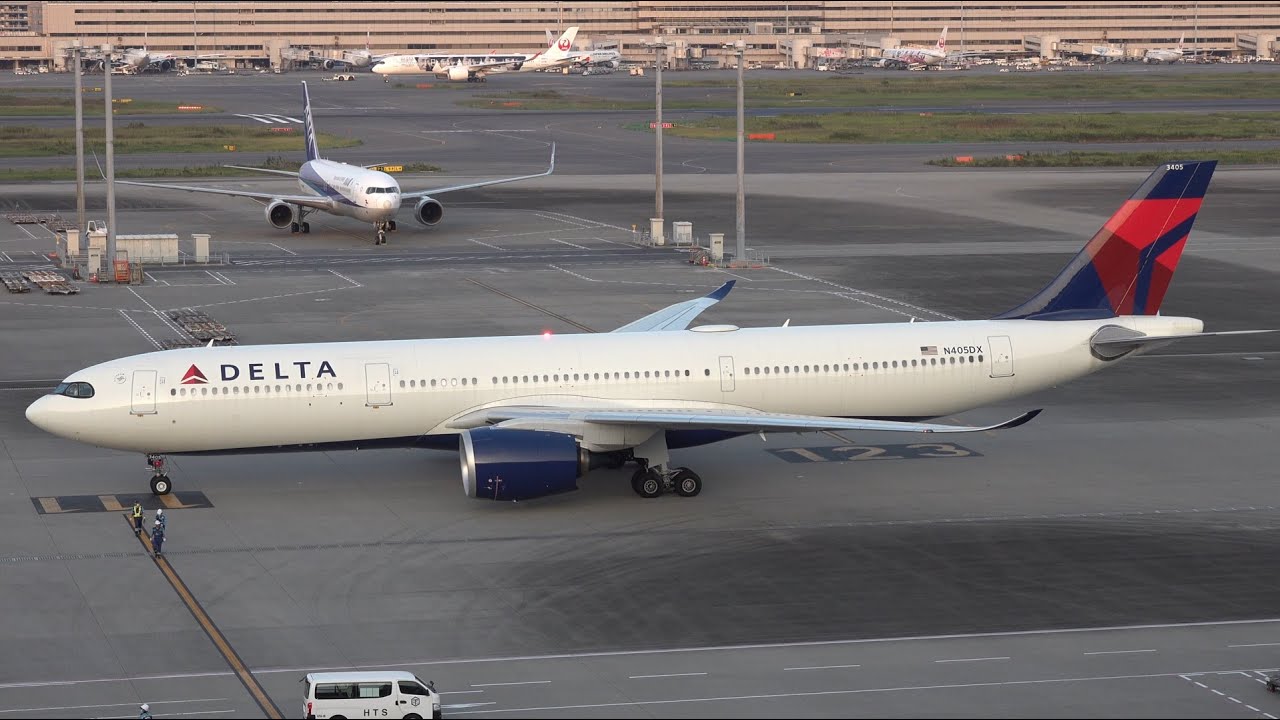 Delta Air Lines Airbus A330neo N405DX Pushback [HND/RJTT] - YouTube
