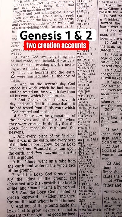 two creation accounts - Genesis 1 & 2 - YouTube