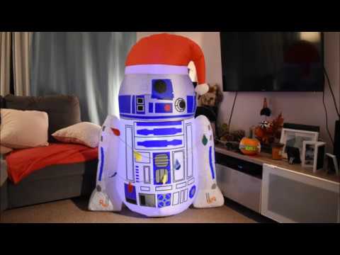 R2-D2 Star Wars Airblown Inflatable Christmas unboxing - YouTube