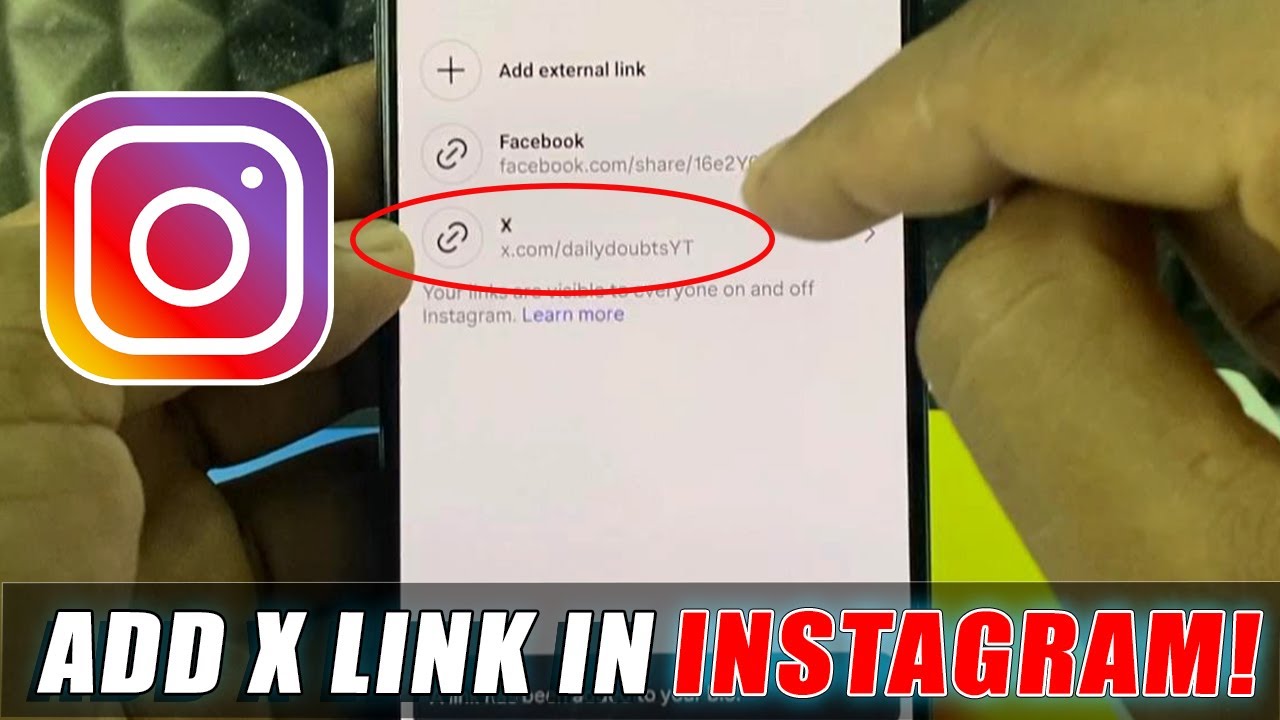 how to add twitter link on instagram? - YouTube