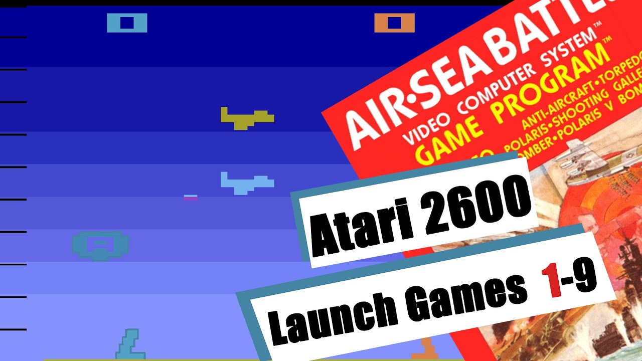 Atari 2600 games - Air-Sea Battle 1977 | Gameplay | 1-9 Launch Titles ...