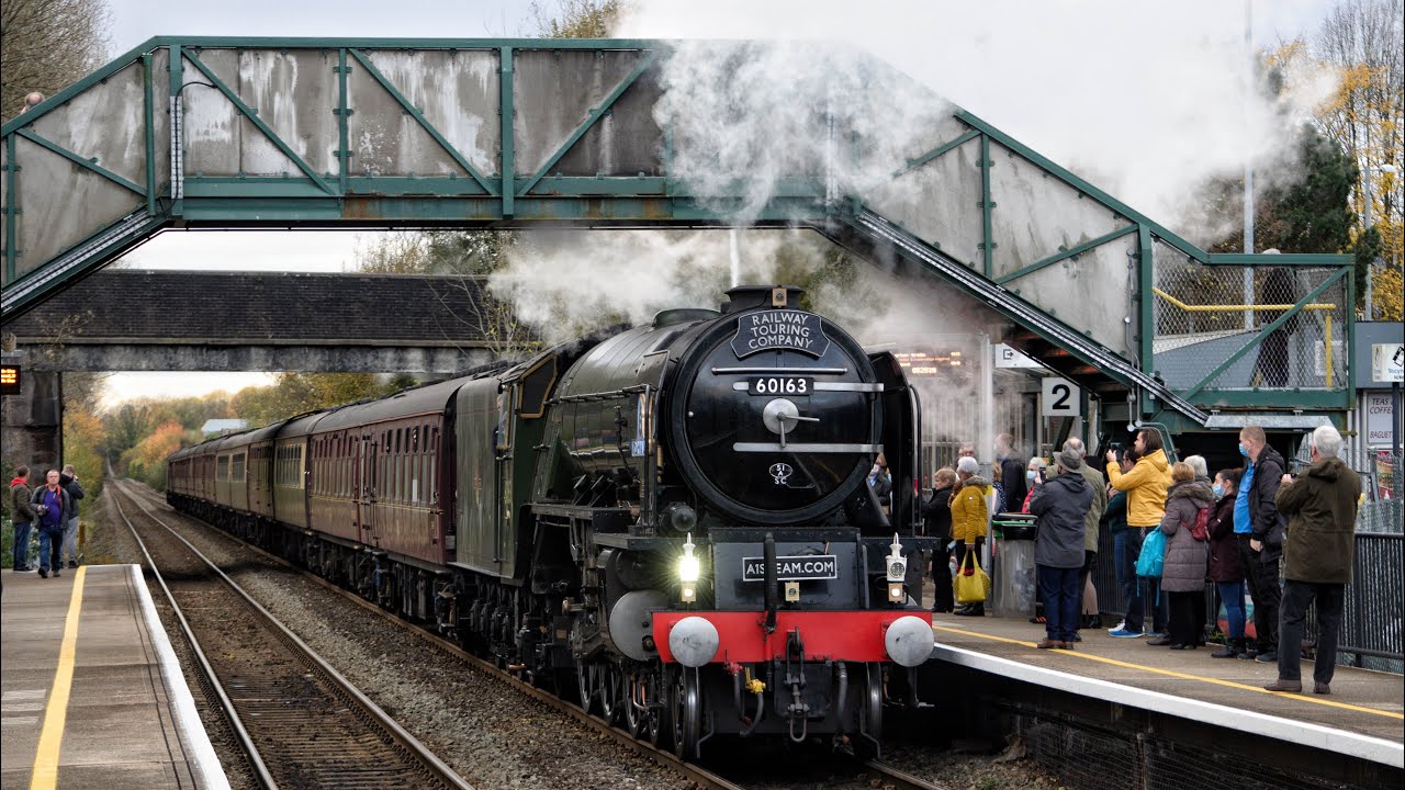 LNER Peppercorn Class A1 60163 Tornado pulling into Cwmbran Station 13 ...
