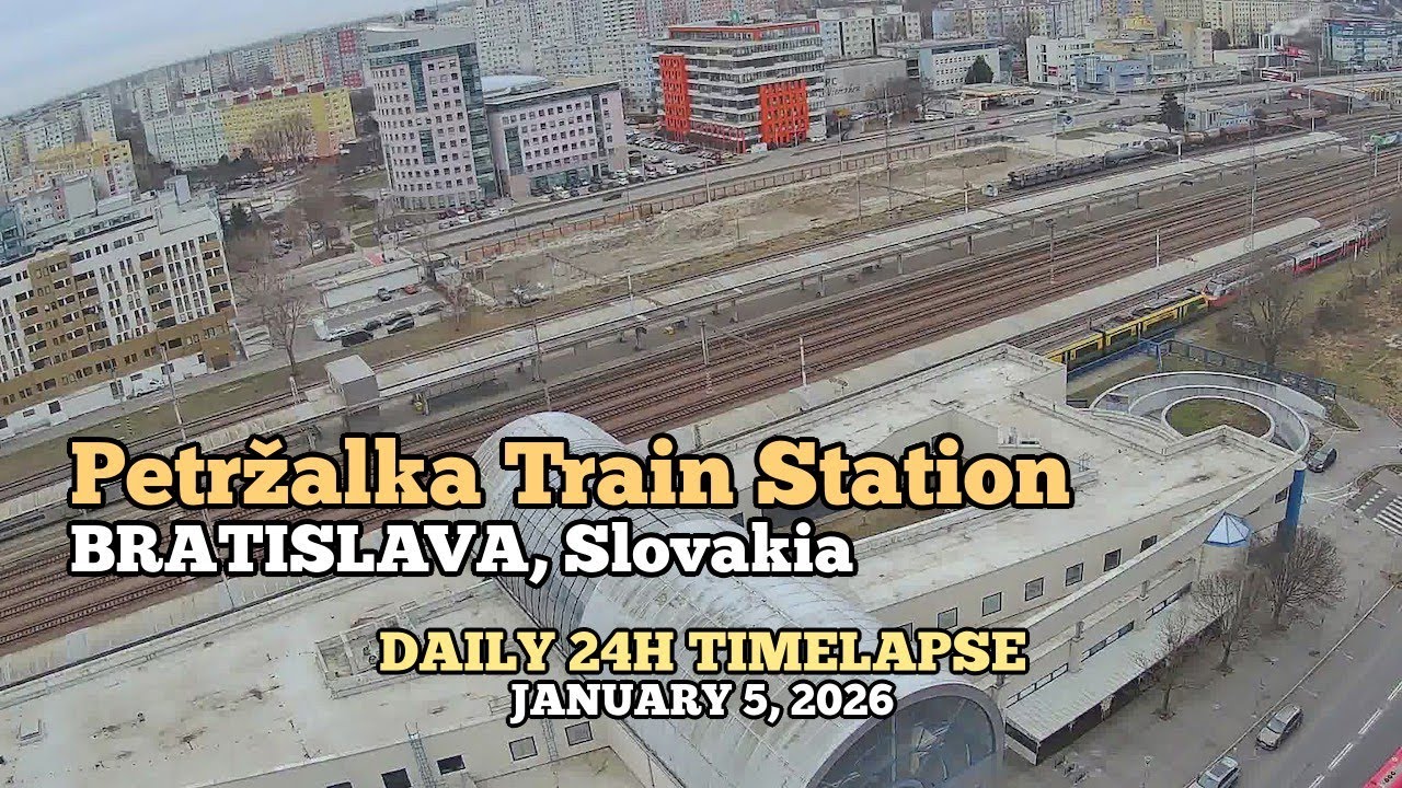 Petržalka Train Station - Daily Timelapse: January 5, 2026 [Bratislava ...