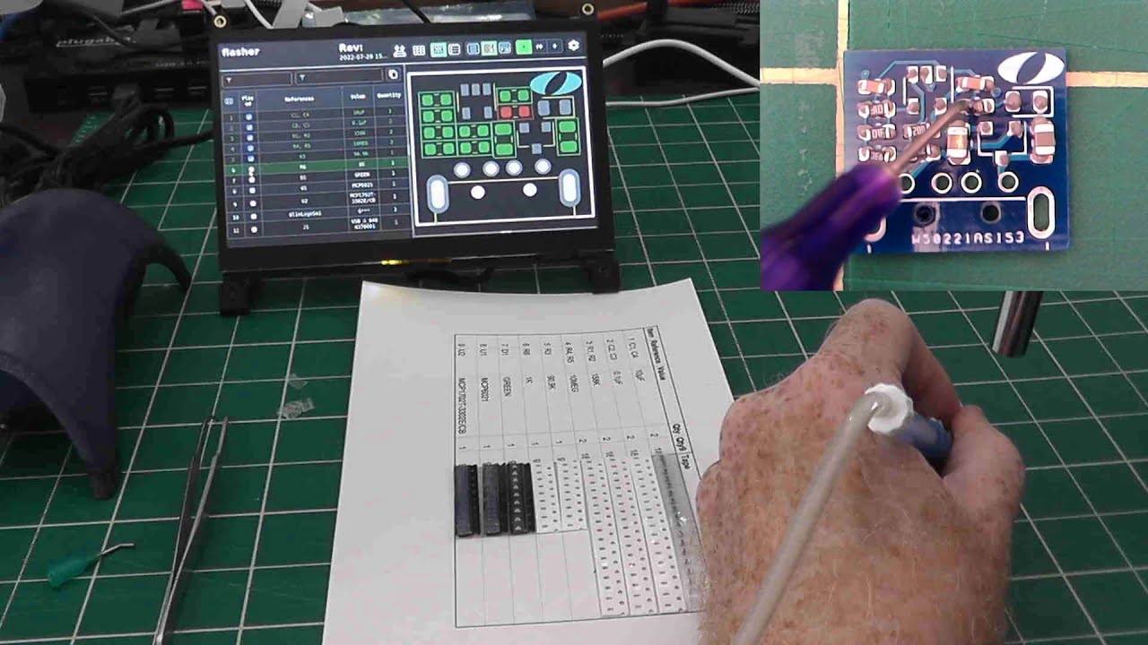 Manual Assembly of a Surface-Mount LED Flasher PCB - YouTube