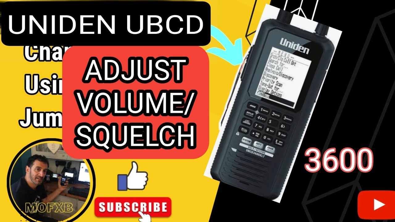 UNIDEN UBCD3600 - ADJUST SQUELCH & VOLUME - YouTube