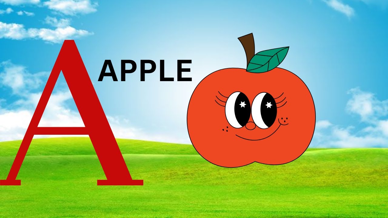 ABC Song | A is for apple | Phonics Songs With Two Words | Happy Poems ...