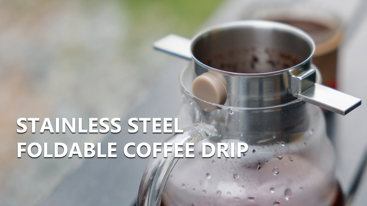 Stainless Steel Foldable Coffee Drip Filter Portable Folding Reusable ...