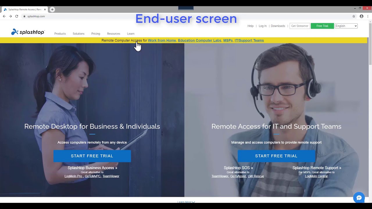 Attended Remote Support using Splashtop SOS - YouTube