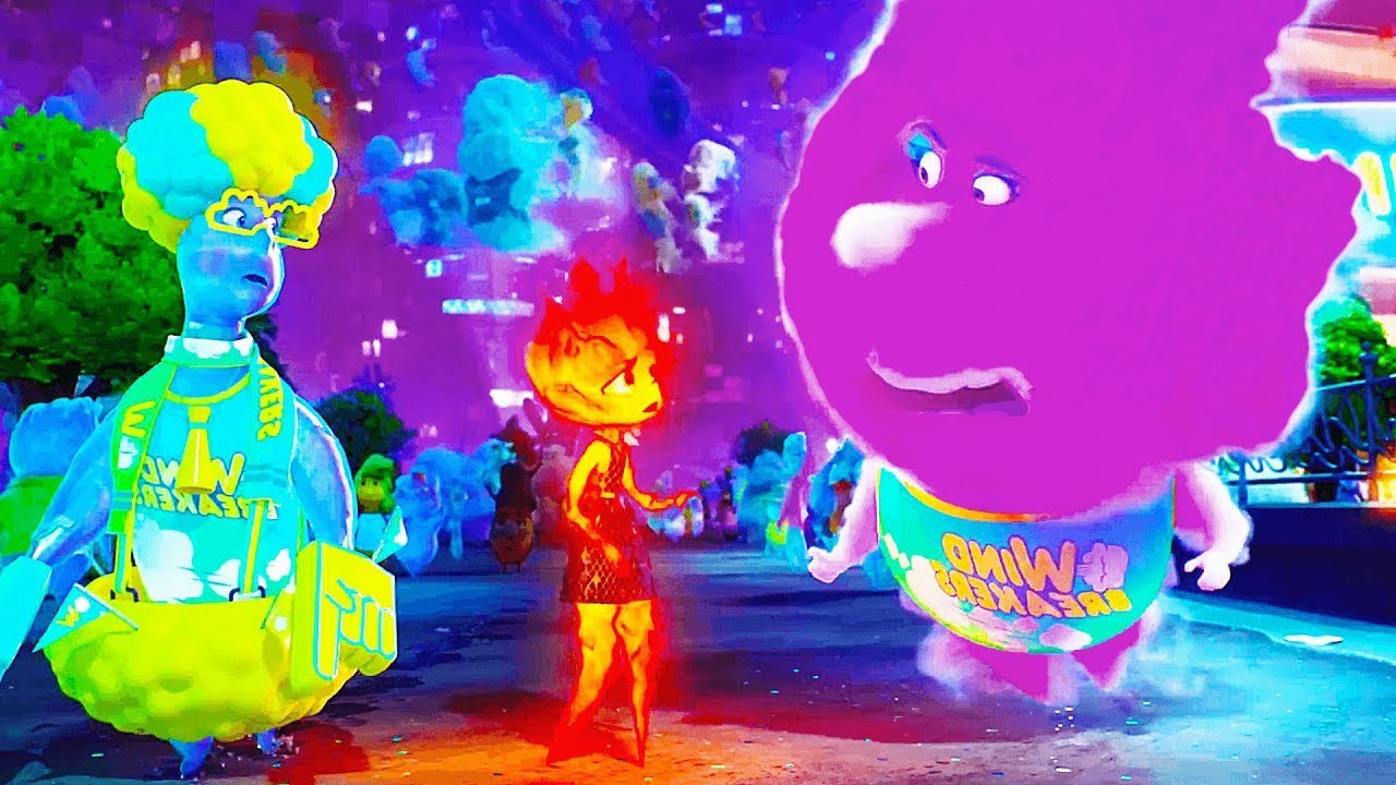 ELEMENTAL Gale Is Jealous Of Ember & Wade Date Night Trailer (NEW 2023 ...