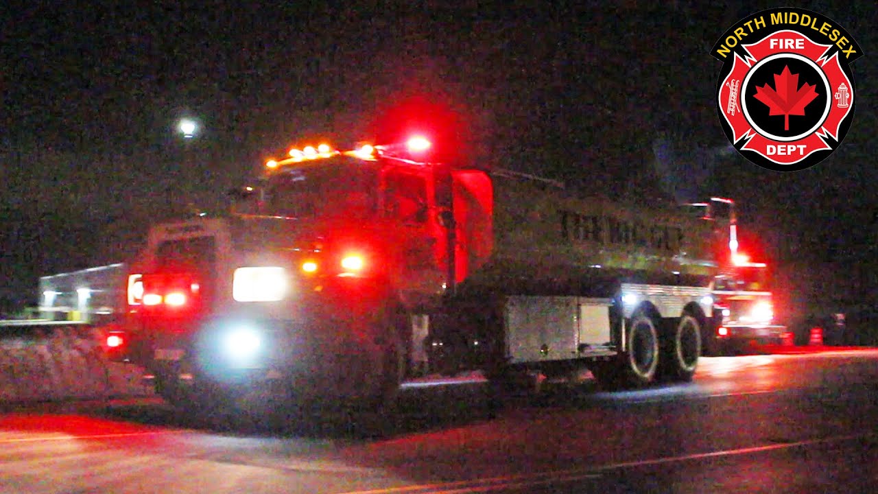 North Middlesex Fire - "The Big Guy" Parkhill Tanker Responding - YouTube