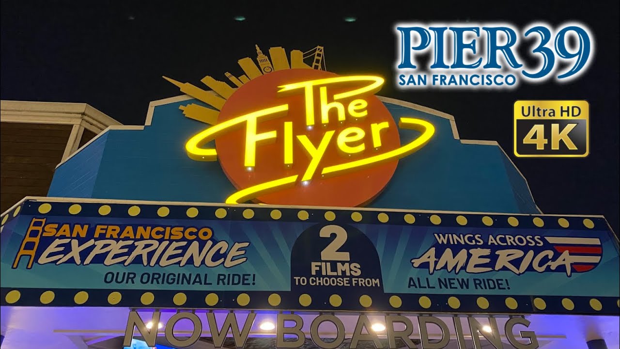 2022-02-05 Ride The Flyer On Ride Ultra HD 4K POV with Queue Pier 39 ...