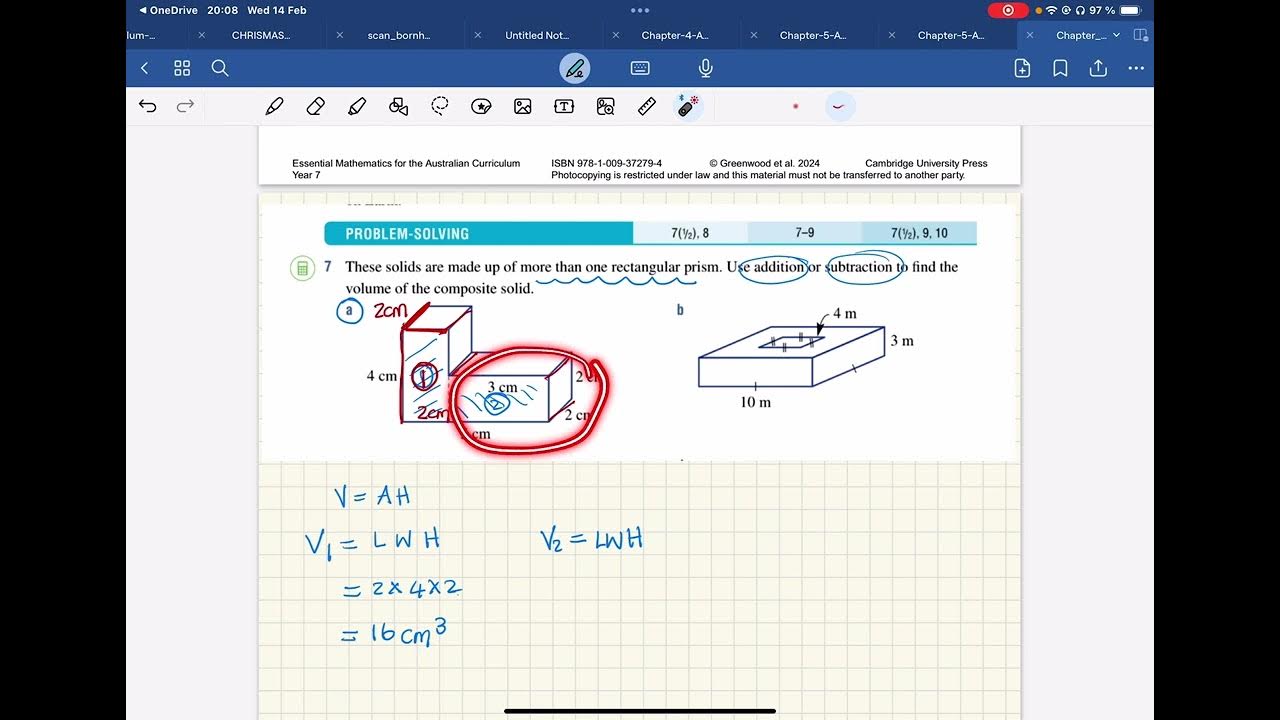 Rectangular prism composite shapes problem solving - YouTube