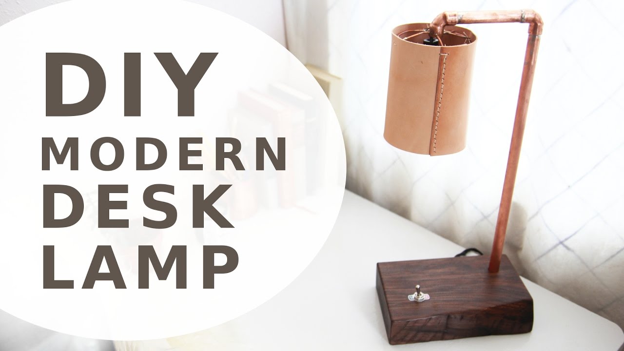 Copper Desk Light w/ LED Bulb - YouTube