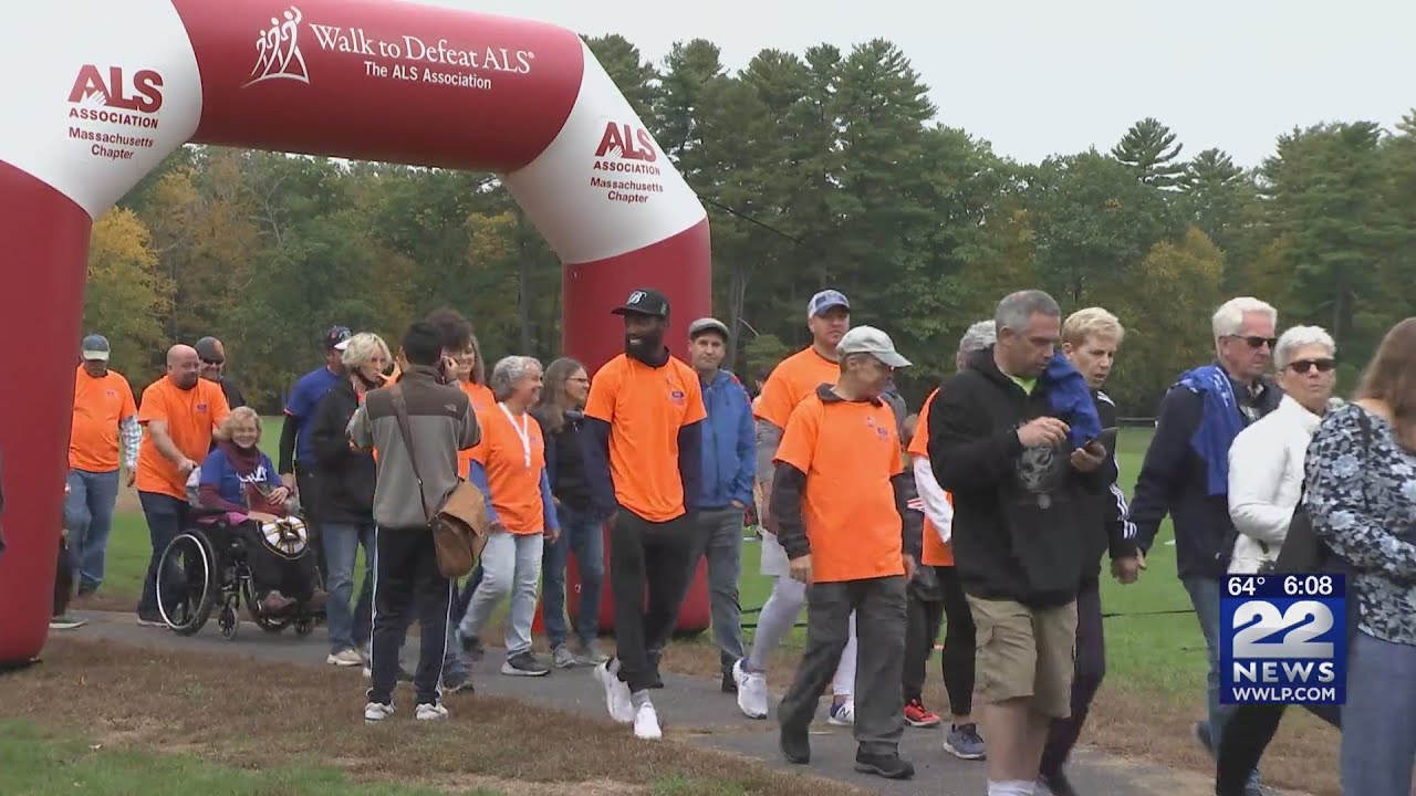 Walk to raise awareness of ALS brings 300 people to Look Park - YouTube