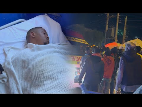 CHAOS As Sammy Kioko Fans Stop Ambulance To Check On Him In Kangundo