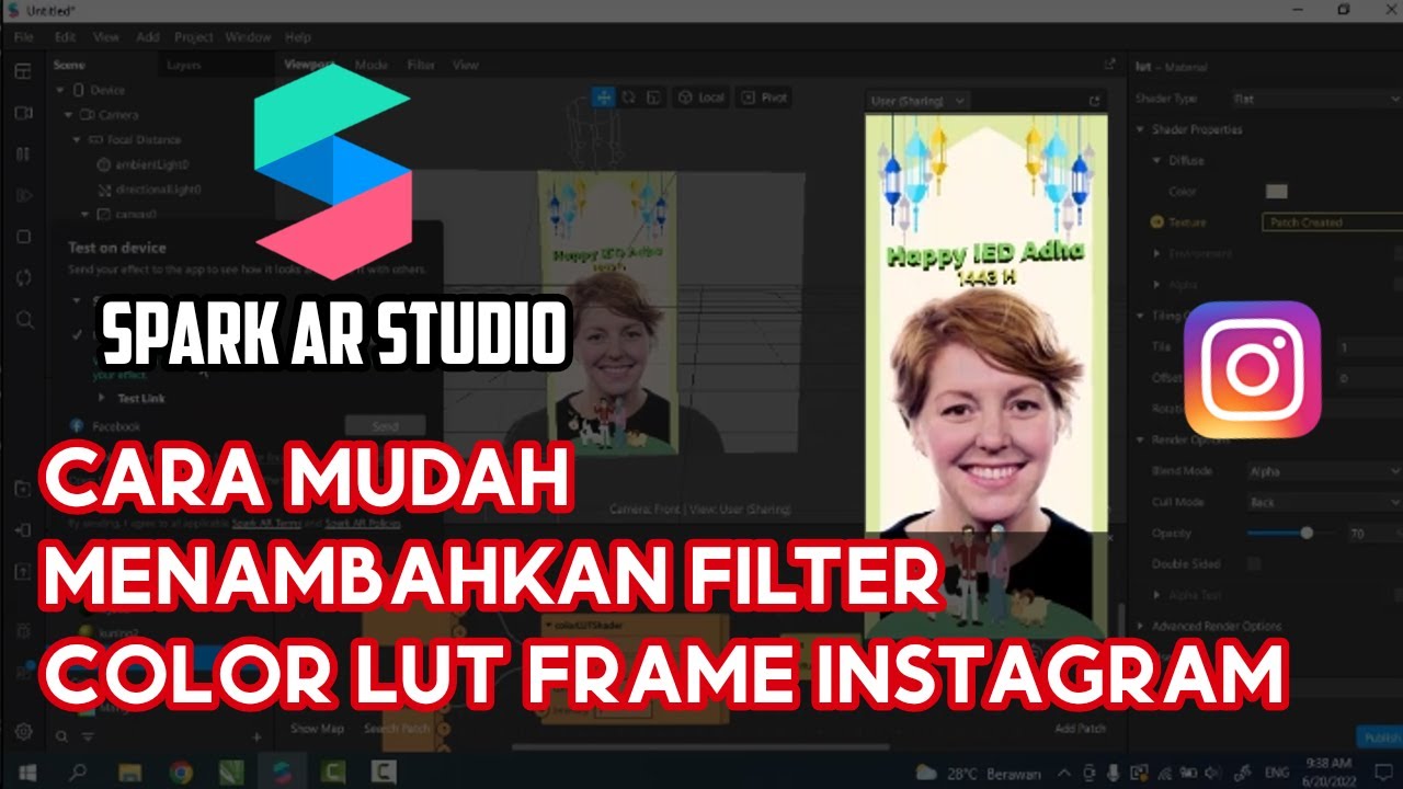 #2 CARA MENAMBAHKAN COLOR LUT FRAME INSTAGRAM DI SPARK AR #tutorial # ...