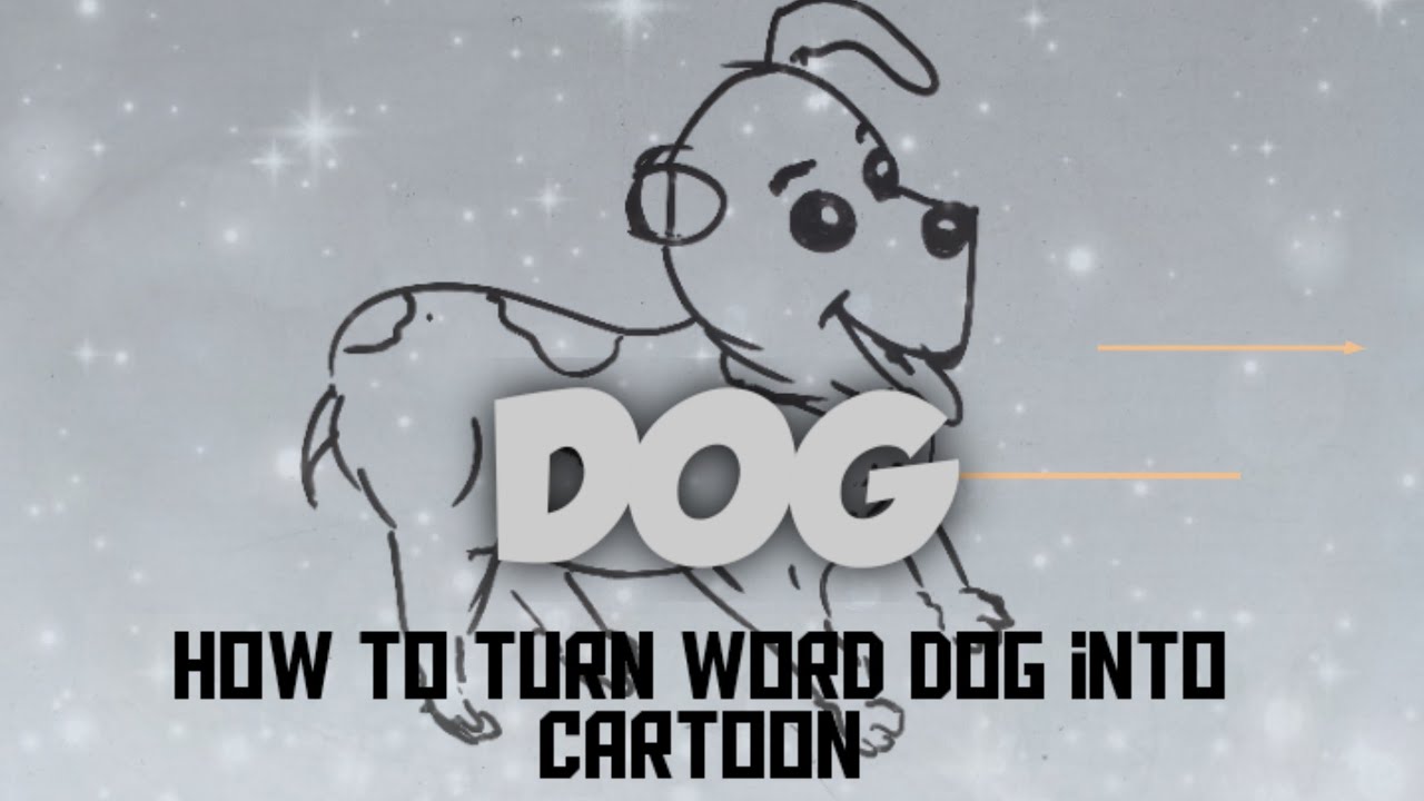 how to turn word dog into cartoon/how to draw very easy - YouTube