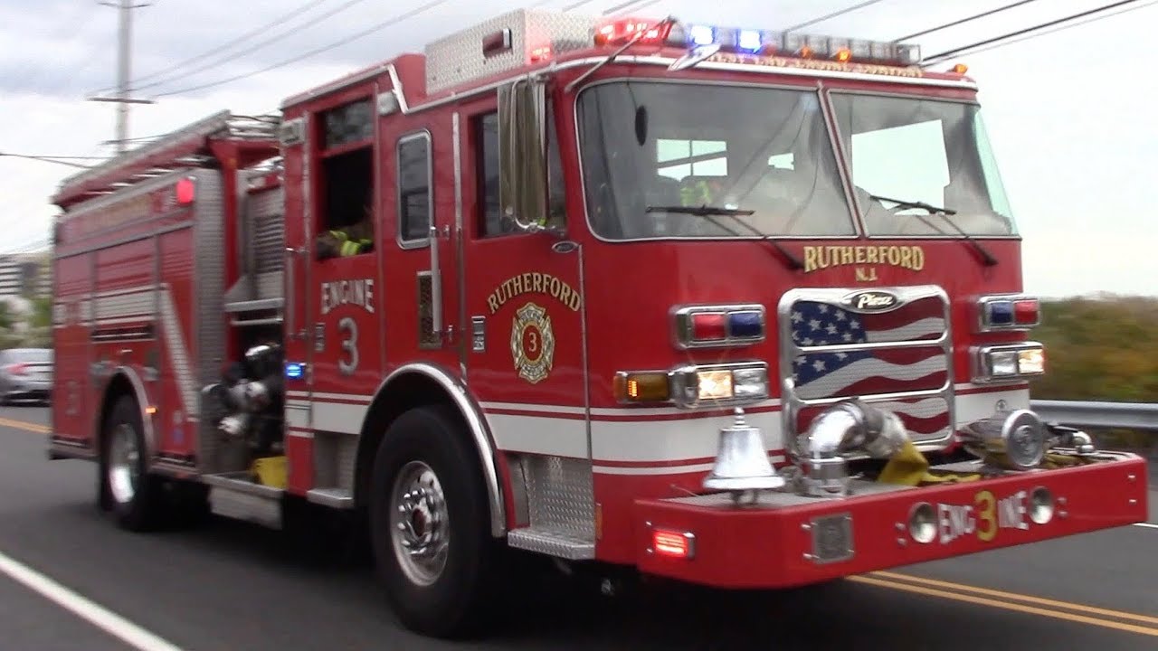 Rutherford Fire Department Engine 3 Responding 10-5-17 - YouTube