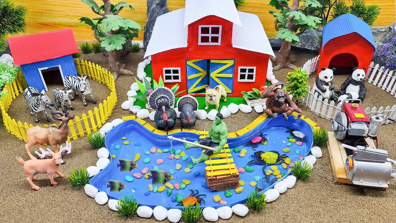 DIY how to make Cattle Farm Village - Cow Shed - Farm Diorama - Barn ...