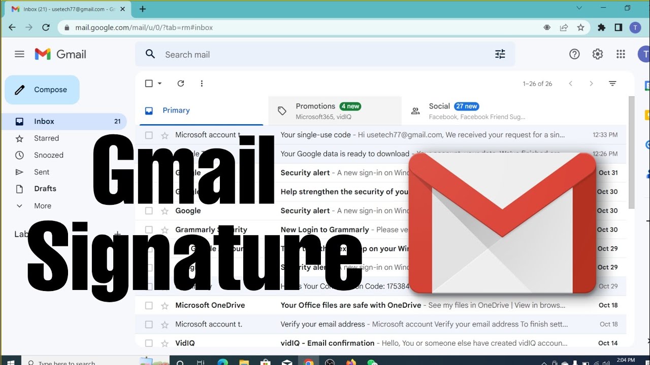 How to Add Signature in Gmail - YouTube