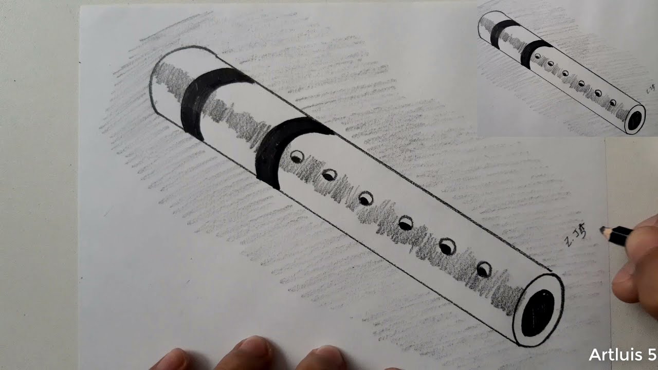 Cómo dibujar un quena | How to draw a quena HD - YouTube