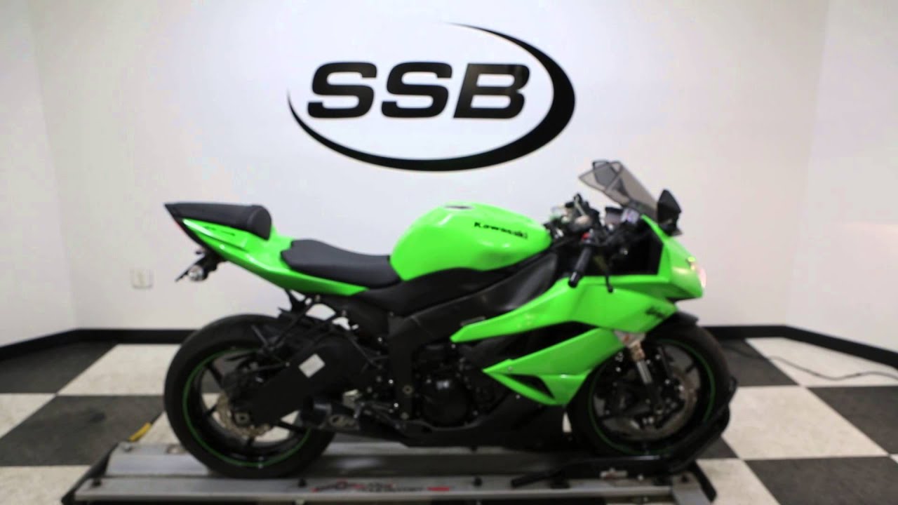 2009 Kawasaki Ninja ZX6R Green - YouTube