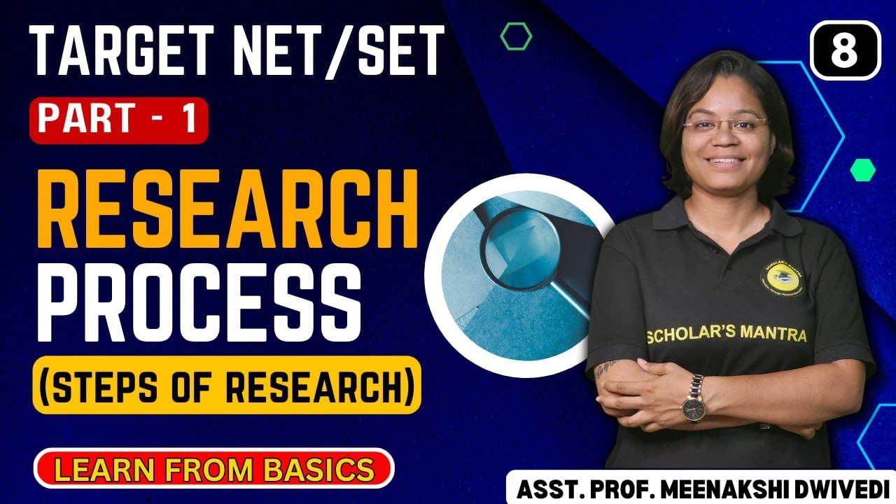 (D-8) RESEARCH PROCESS (Step by Step) || UGC NET LEVEL || RESEARCH By ...