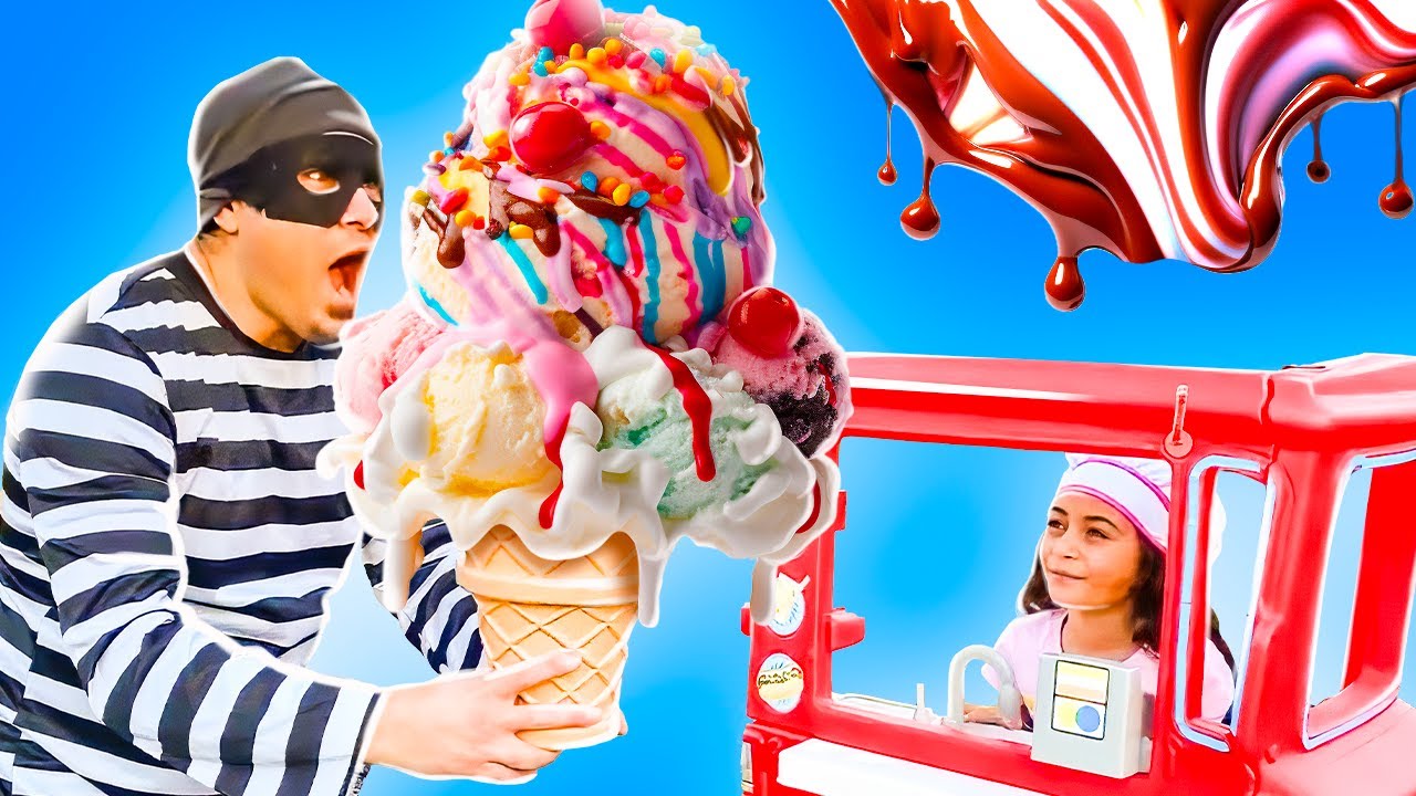 Giant Ice Cream Chase! Fun Learning Adventures for Kids 🍦🚓 - YouTube