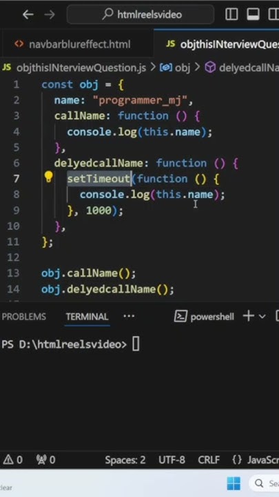 Interview questions this. Name undefined ? JavaScript tamil #coding - YouTube