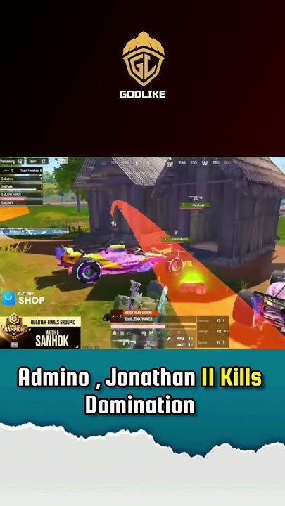 Admino 11Kills Domination 🤯 Godlike Players Comeback 🔥 #bgmi #godlike #jonathan #admino #gaming ...