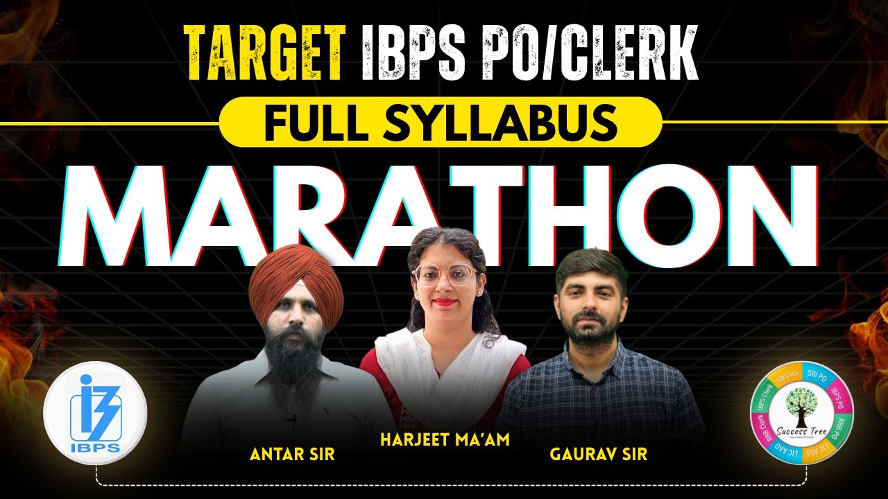 MARATHON | Target IBPS PO/Clerk 2025 | Success Tree Banking #maths #reasoning #english - YouTube
