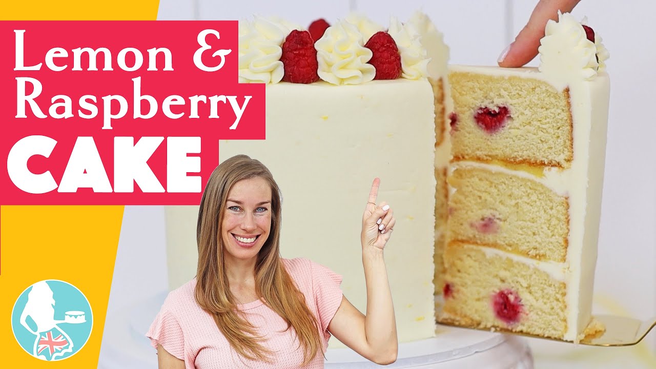 Lemon and Raspberry Cake - YouTube