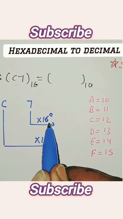 hexadecimal to decimal| hexadecimal to decimal conversion #shorts - YouTube