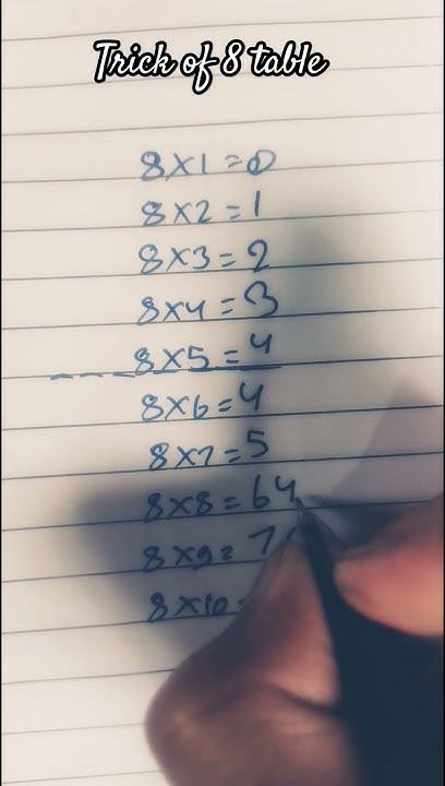 trick of 8 table - YouTube