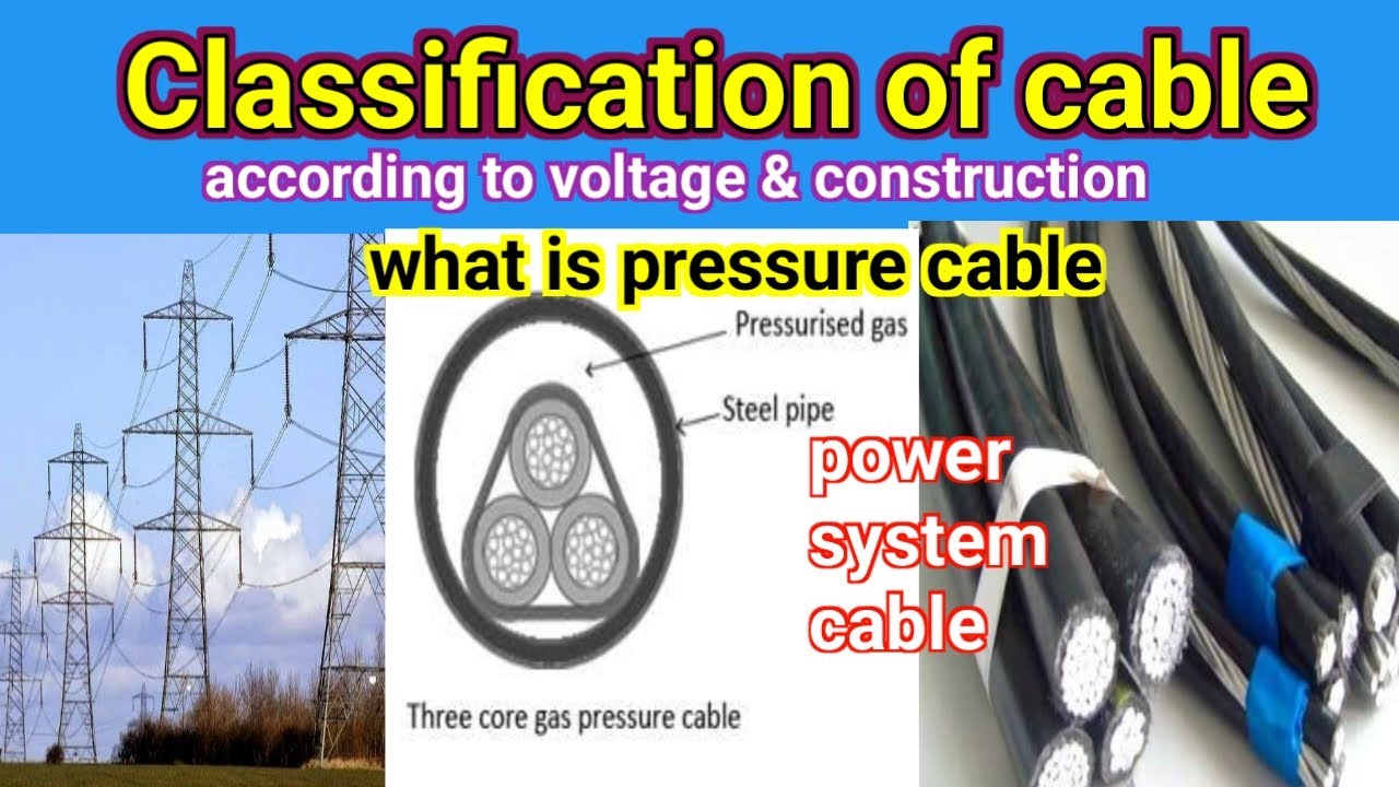 Classification of cables || power and control cables - YouTube
