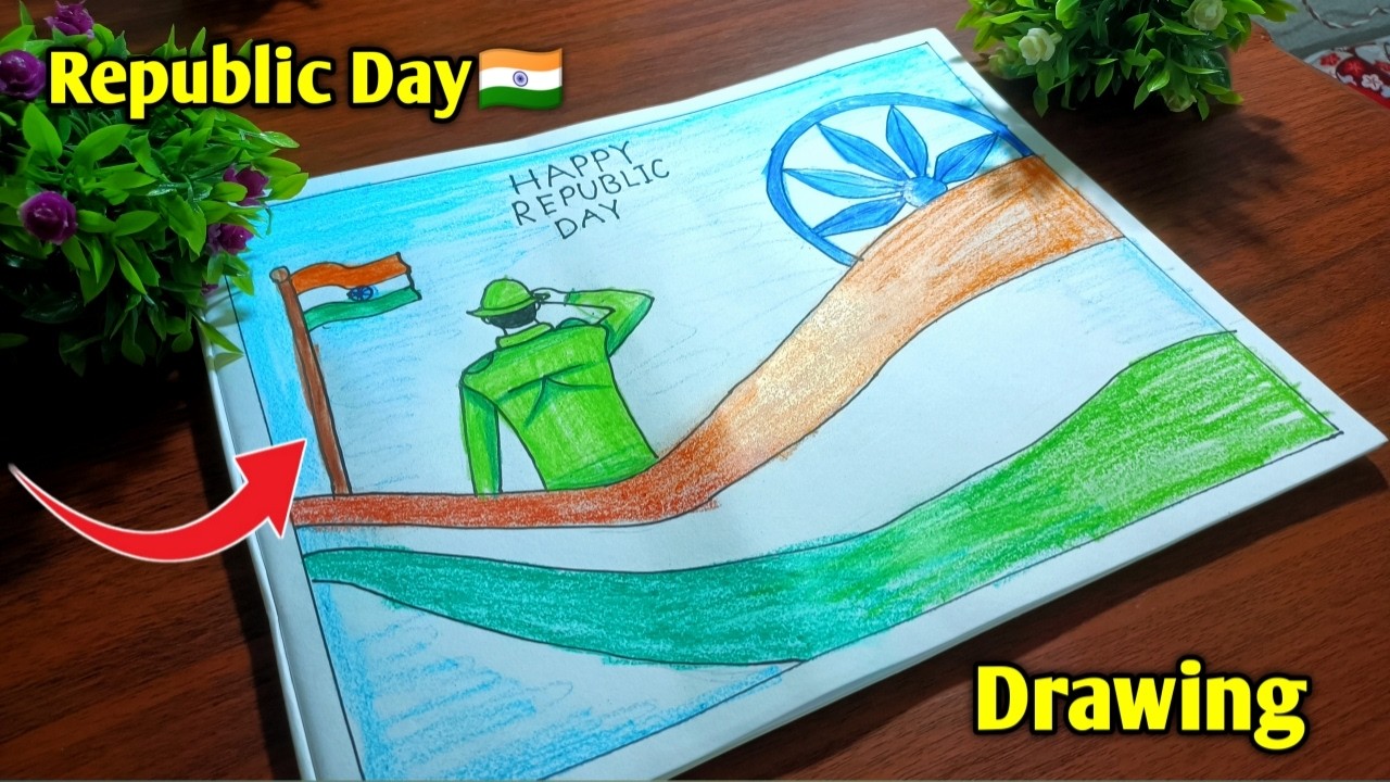 Republic day drawing🇮🇳 ️| 26th January drawing | republic day drawing ...