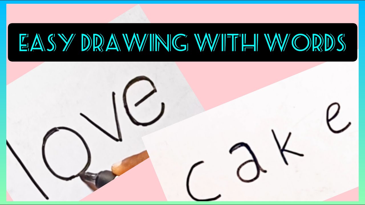 Easy drawing with words | easy drawings #drawing #easydrawing #easy # ...