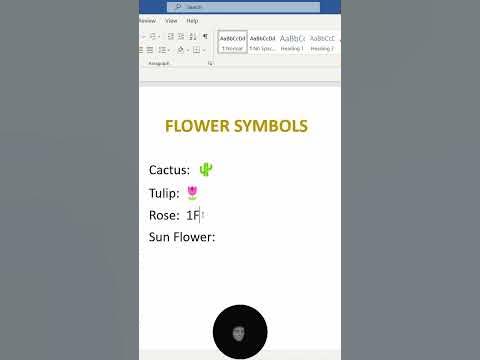 Flower Symbols In MS Word | Alt X Codes | #shorts #wepptutorials # ...