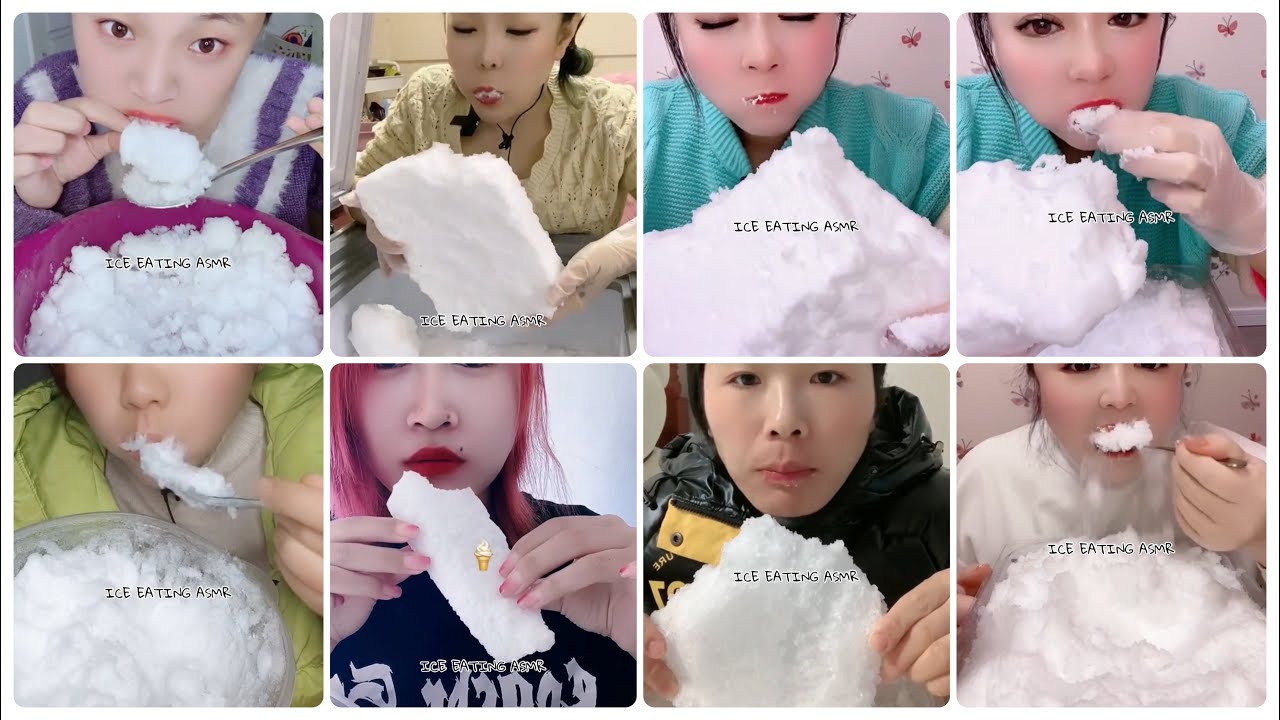 [ASMR] FREEZER FROST EATING & POWDERY ICE EATING & ICE MUKBANG & SOFT ...
