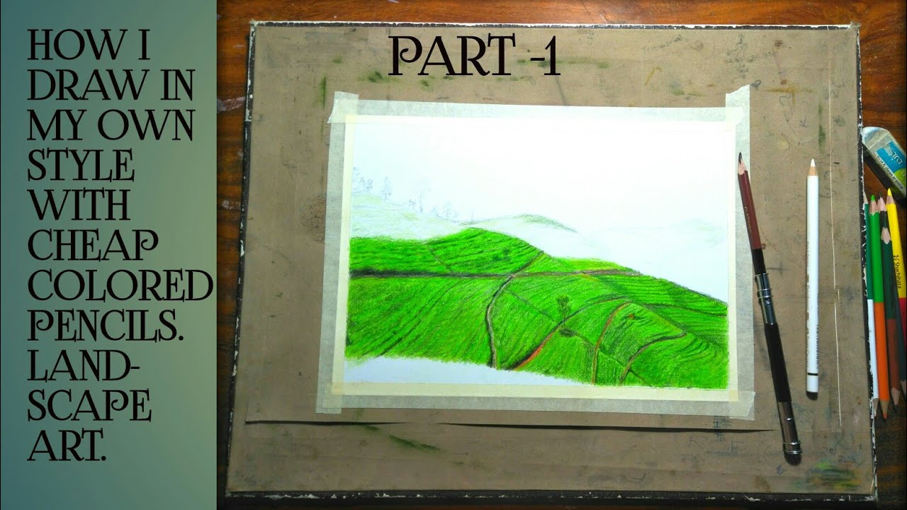 HOW TO DRAW | with normal colorpencil | landscape art | part -1 - YouTube