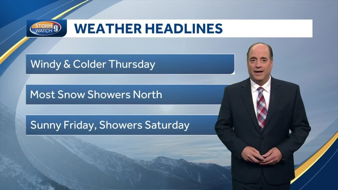Video: Windy, colder Thursday ahead - YouTube