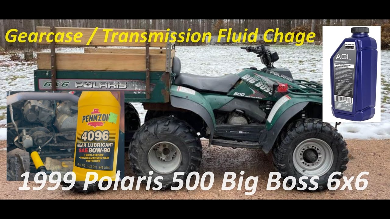 Transmission Fluid Change - 1999 Polaris 500 Big Boss 6x6 #polaris #atv ...