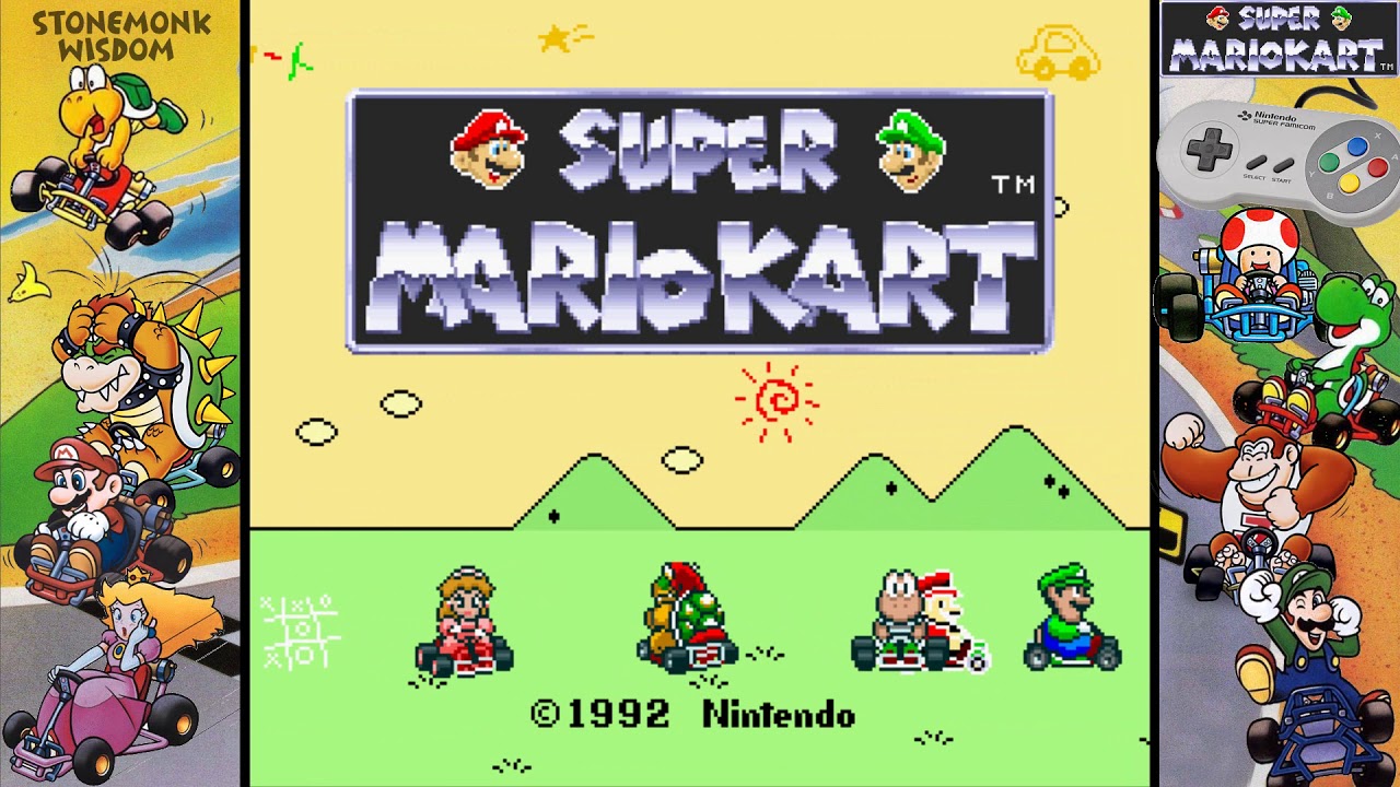 Super Mario Kart SNES [Part 0] Title Screen Demos JP & US - YouTube