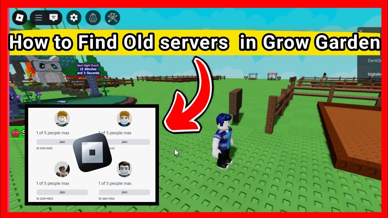How to Find Old Servers in Grow a Garden (Roblox) | Find Less Crowded ...