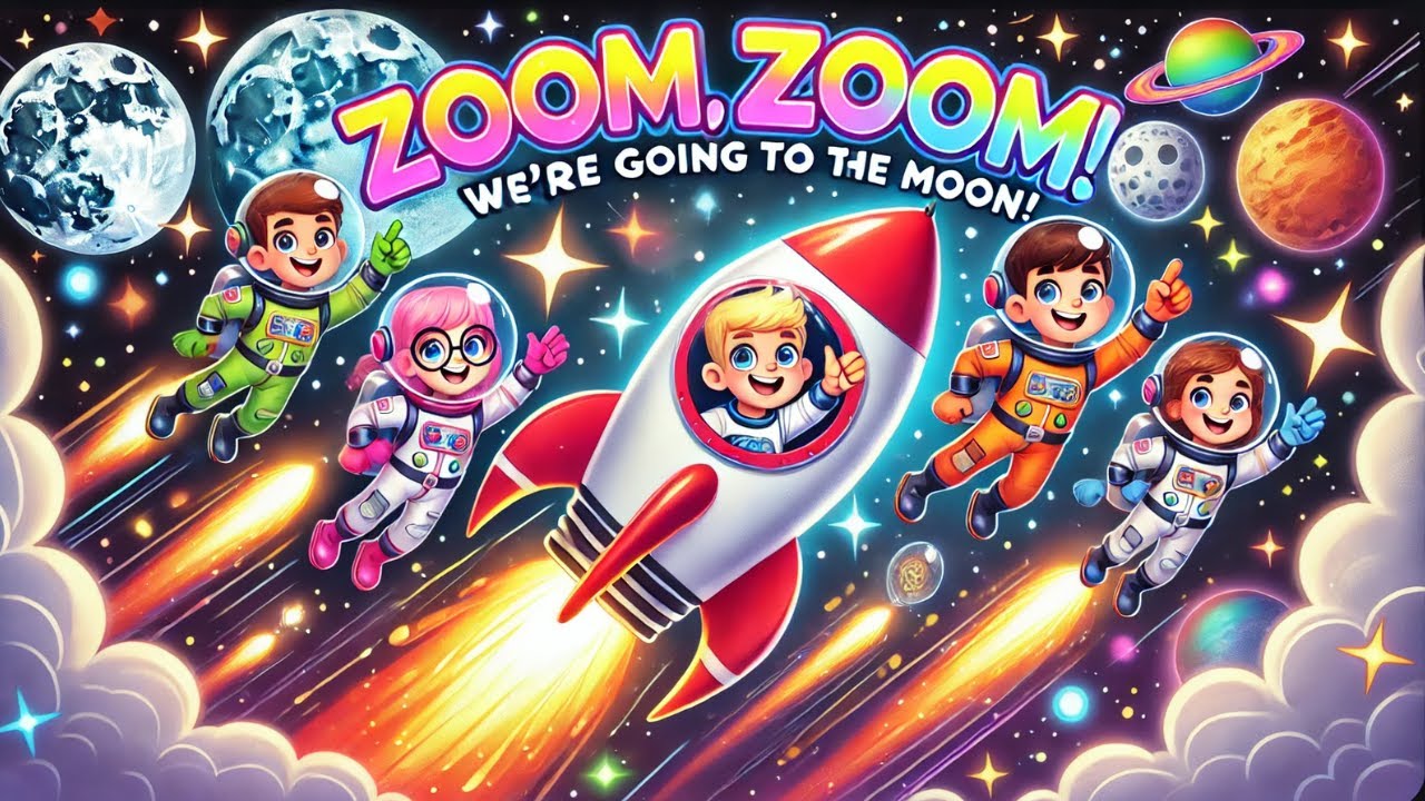 Zoom, Zoom | Zoom, Zoom, We’re Going to the Moon! | Kid's Song ...