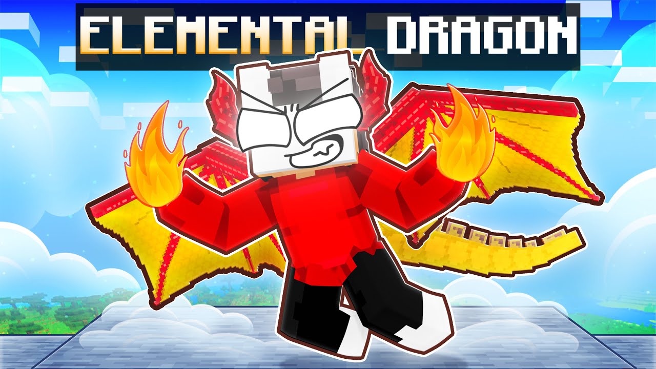 Playing as ELEMENTAL DRAGON in Minecraft - YouTube