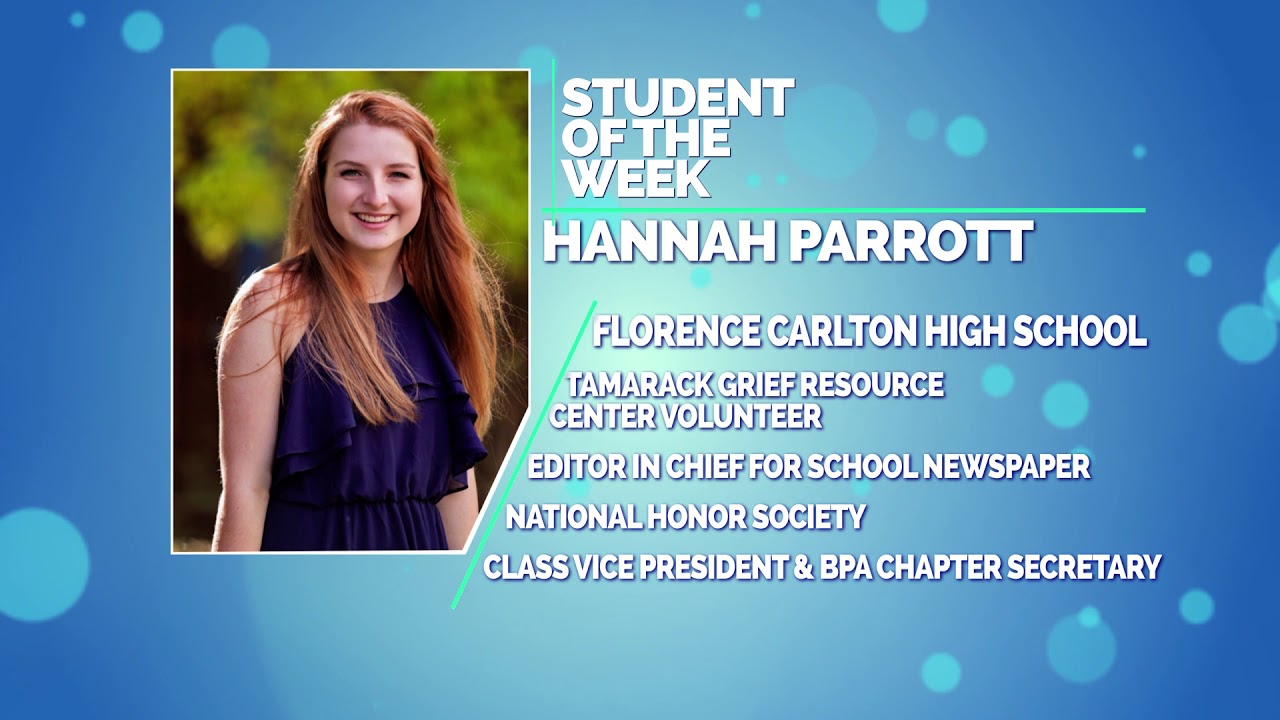 KPAX Student of the Week Hannah Parrott December 19, 2017 - YouTube