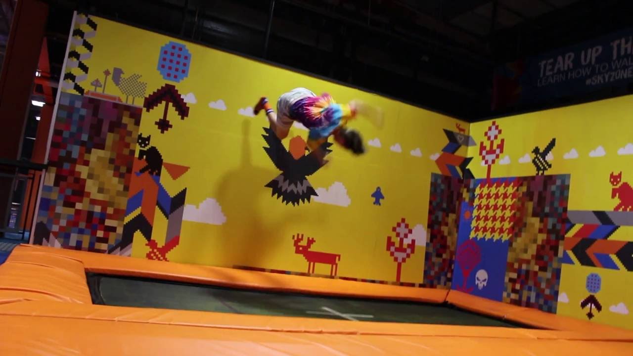 trampoline tricks and wall tramp - YouTube