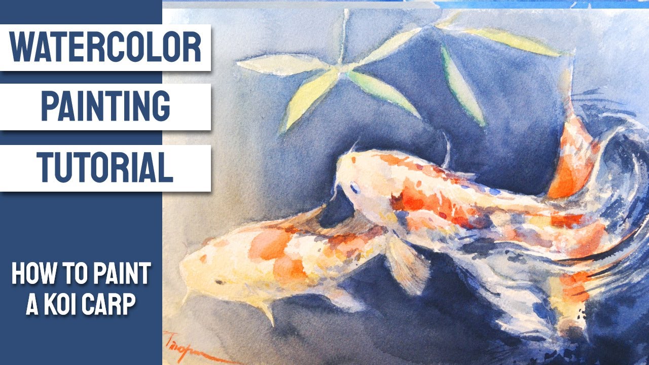 Watercolor Painting Tutorial - How to Paint a Koi Carp - YouTube