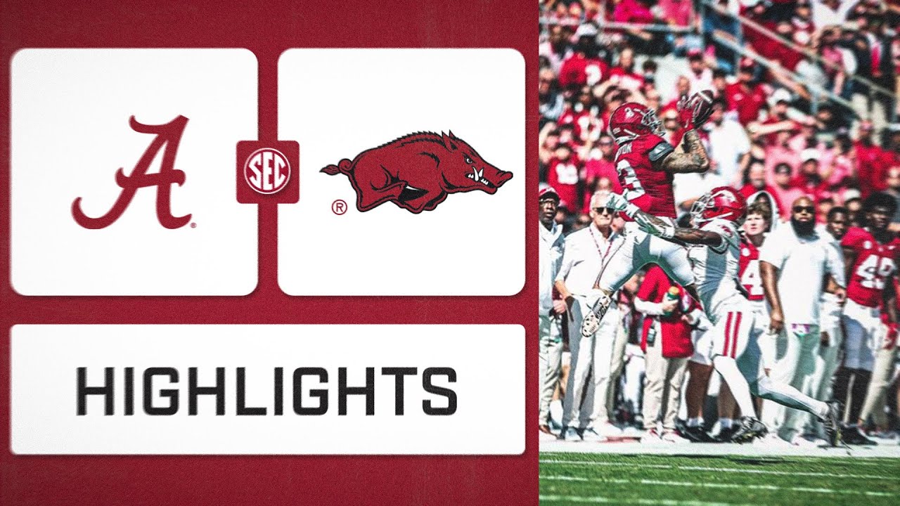 SEC Football: Alabama vs Arkansas | Highlights - YouTube